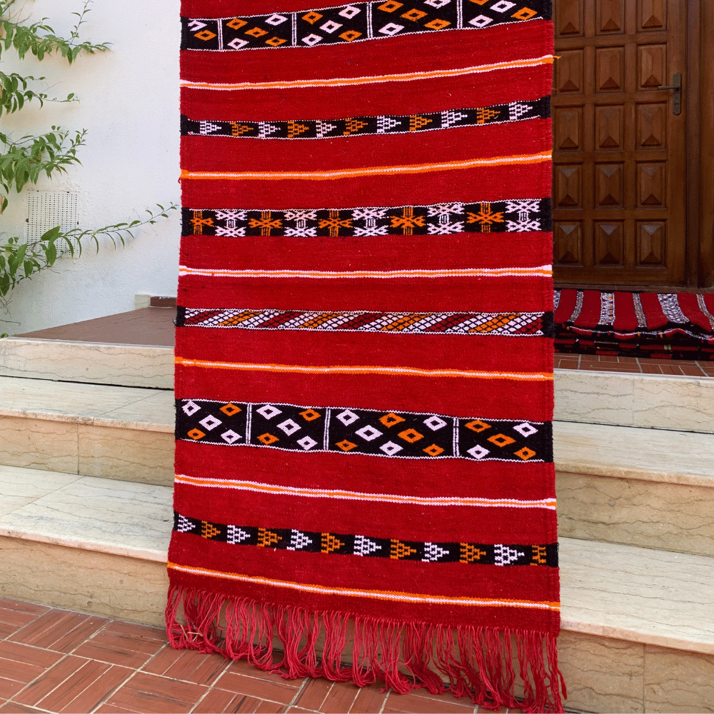 Tapis Berbère Rouge - Tafrara | SAFIA RUGS